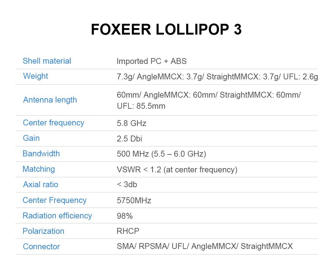 Foxeer 5.8G Lollipop 3 RHCP SMA - Red - MyFPV