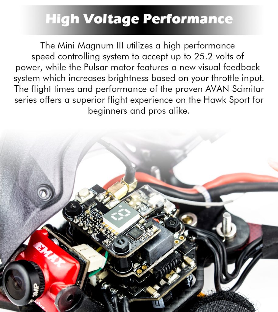 EMAX Hawk Pro BNF FPV Racing Drone With LED Motor (Pick Your Kv) - MyFPV