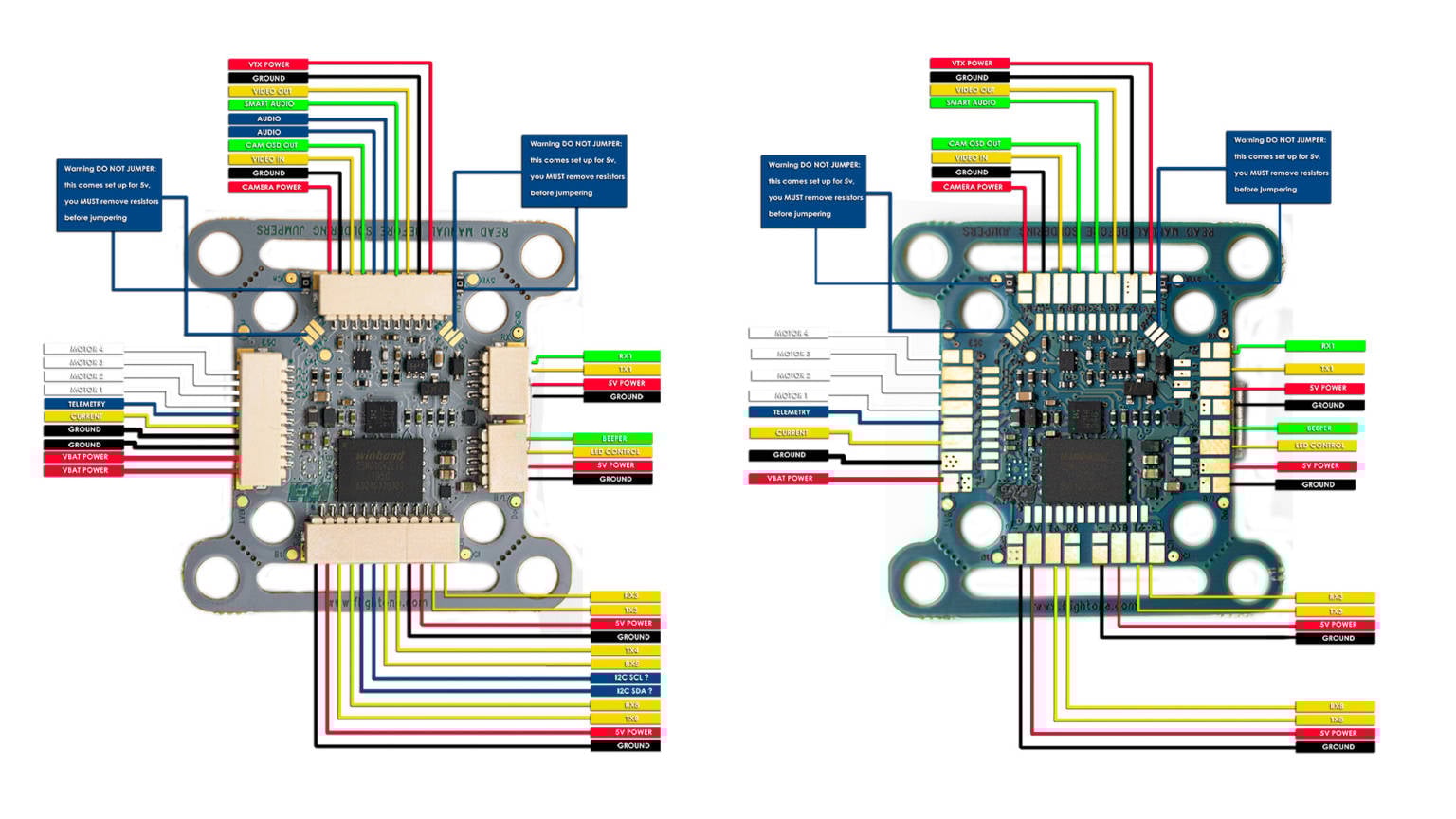 FlightOne Lightning H7 500mhz Flight Controller - SOLDER ONLY - MyFPV