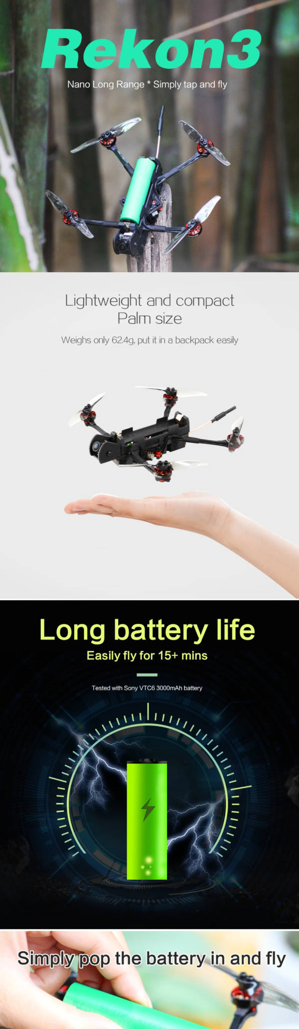 Rekon3 Nano Long Range FPV Drone - MyFPV
